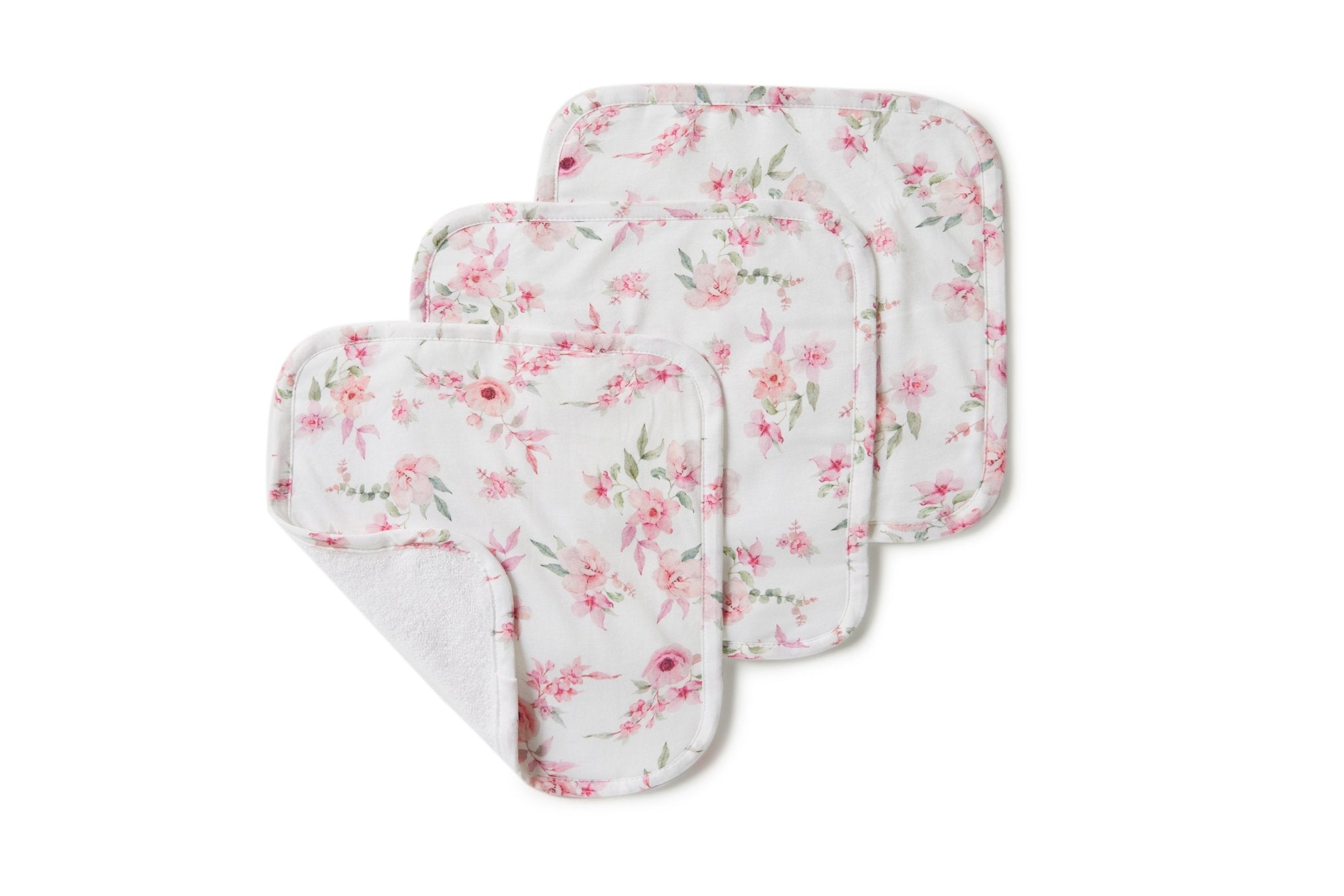 Camille - Baby Face & Body Wash Cloths - 3 Pack - BabyBoo Prints