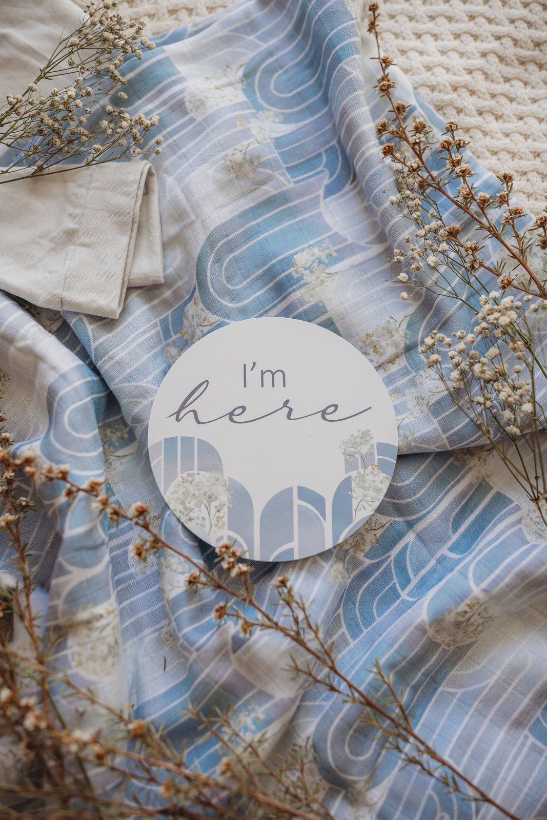 Eventide & Ice Blue Milestone Cards - BabyBoo Prints